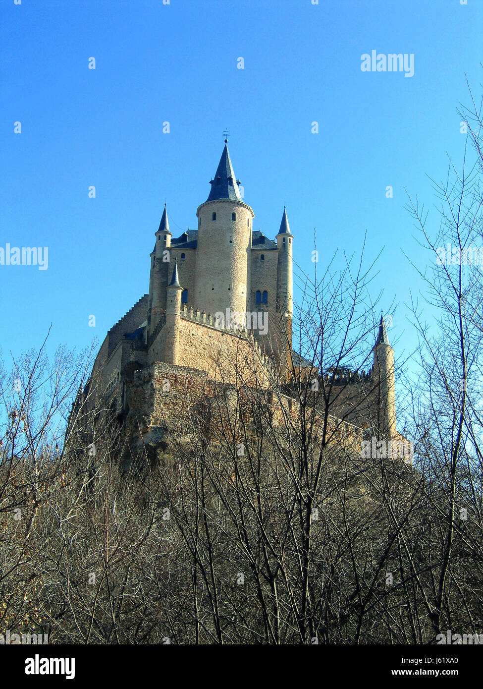 fairytale castle on scrubby forest Stock Photo - Alamy