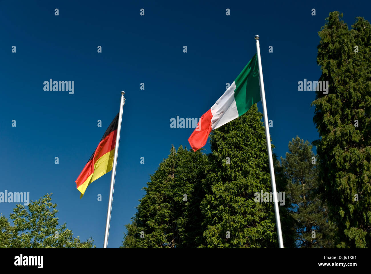 german and italian flag Stock Photo - Alamy