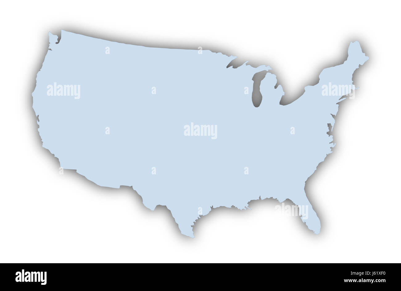 Map of USA. Image with clipping path Stock Photo - Alamy