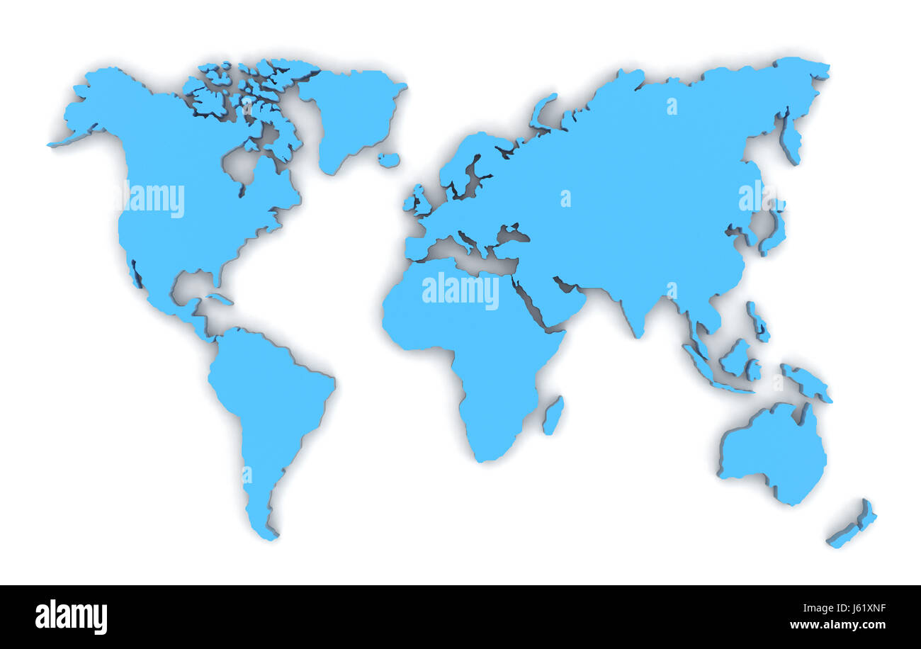 World Map. Image with clipping path Stock Photo - Alamy