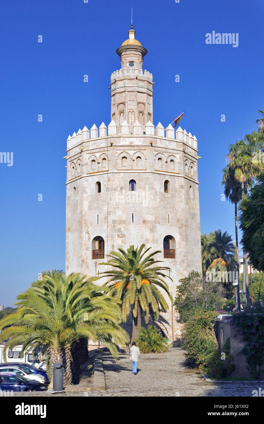 tower spain seville tower spain sightseeing palms palm tree andalusia ...