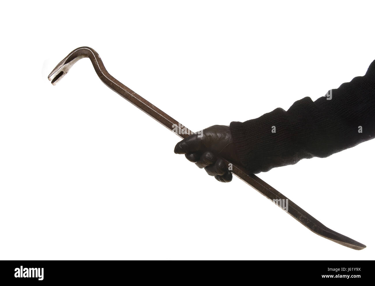 danger crime crowbar theif thief danger tool isolated risk black ...