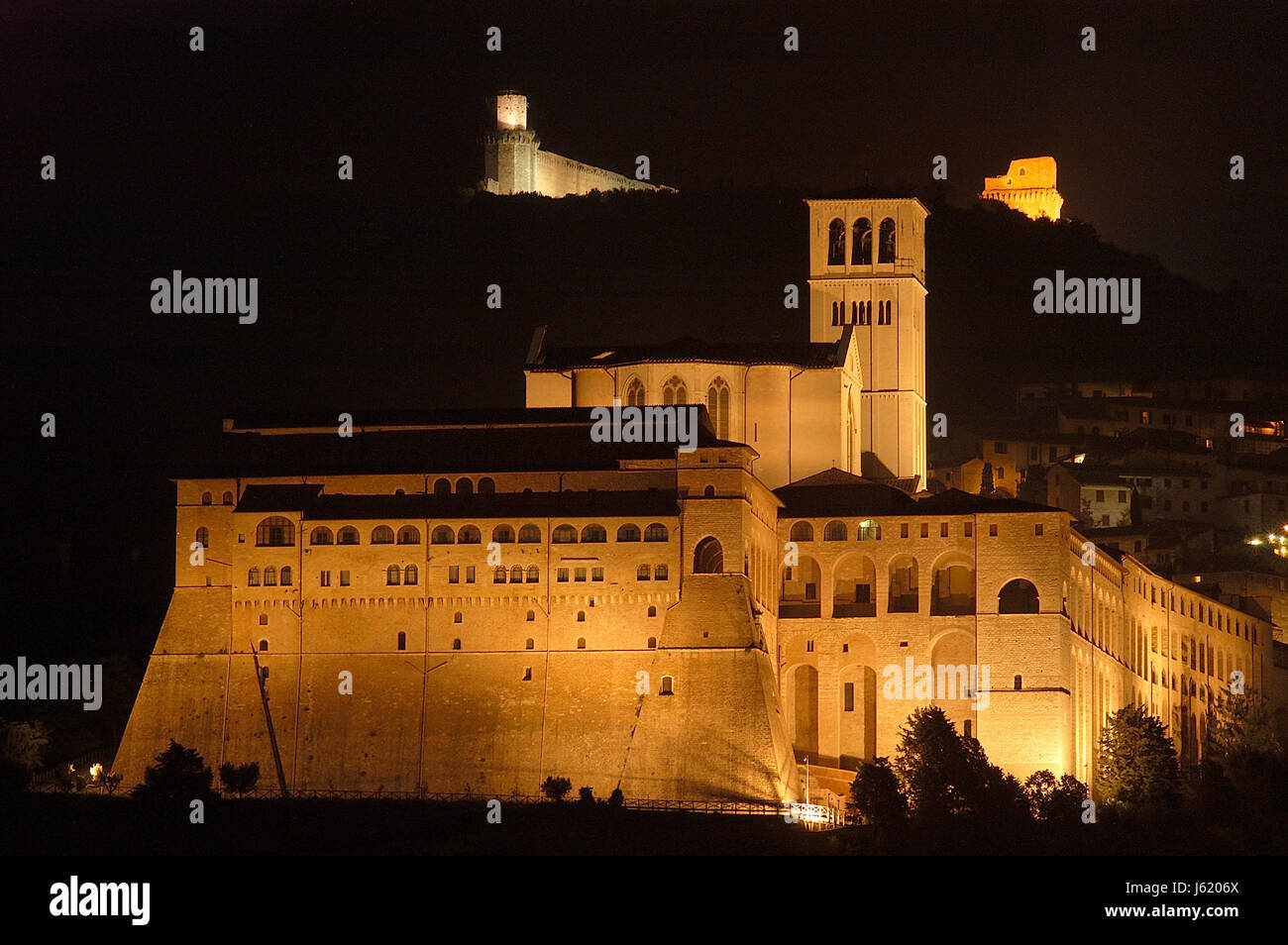 night photograph lighted world cultural heritage italy chateau castle ...