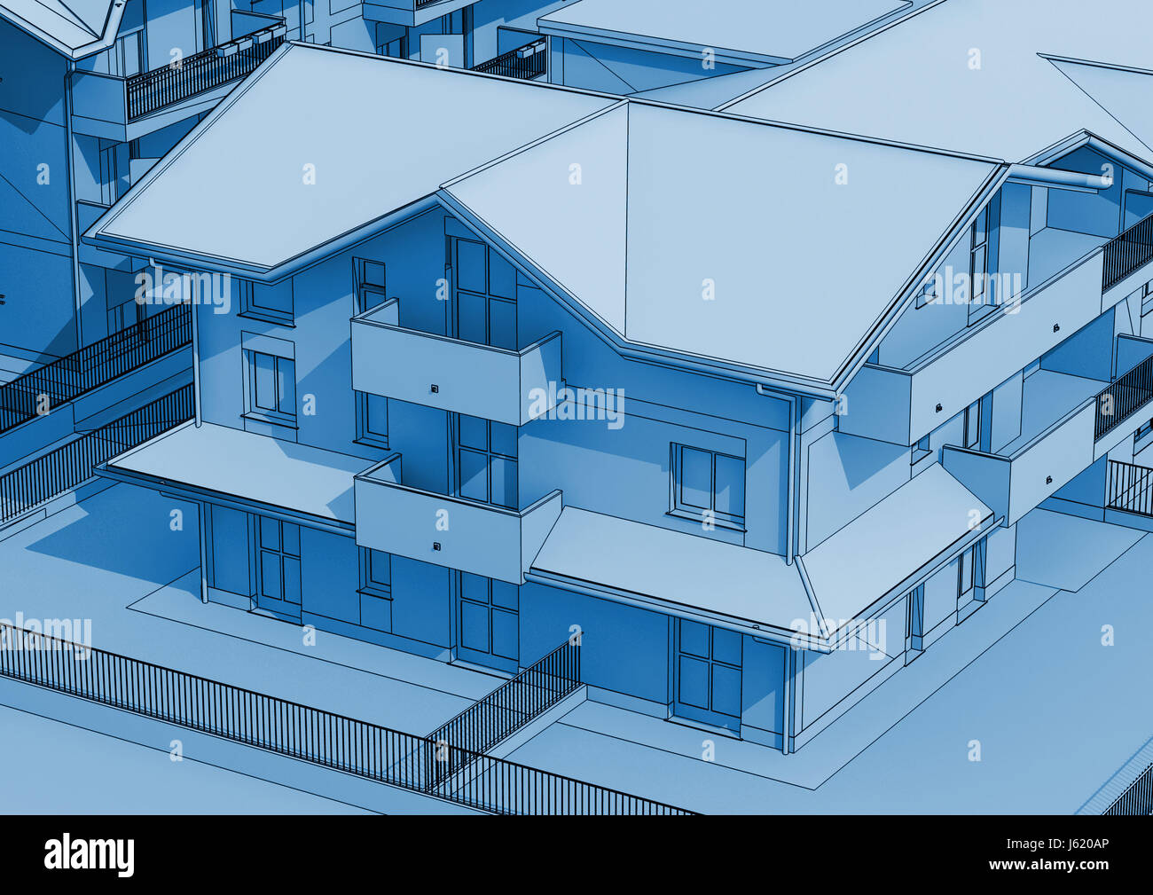 house building modern modernity illustration style of construction ...