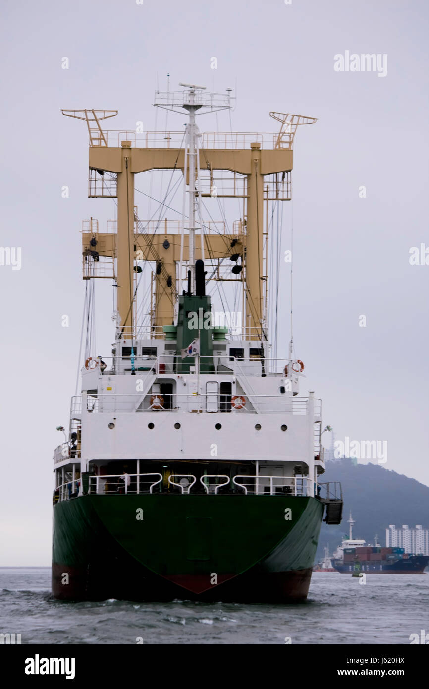 container ship harbor harbours korea cargo ship sailing boat sailboat ...