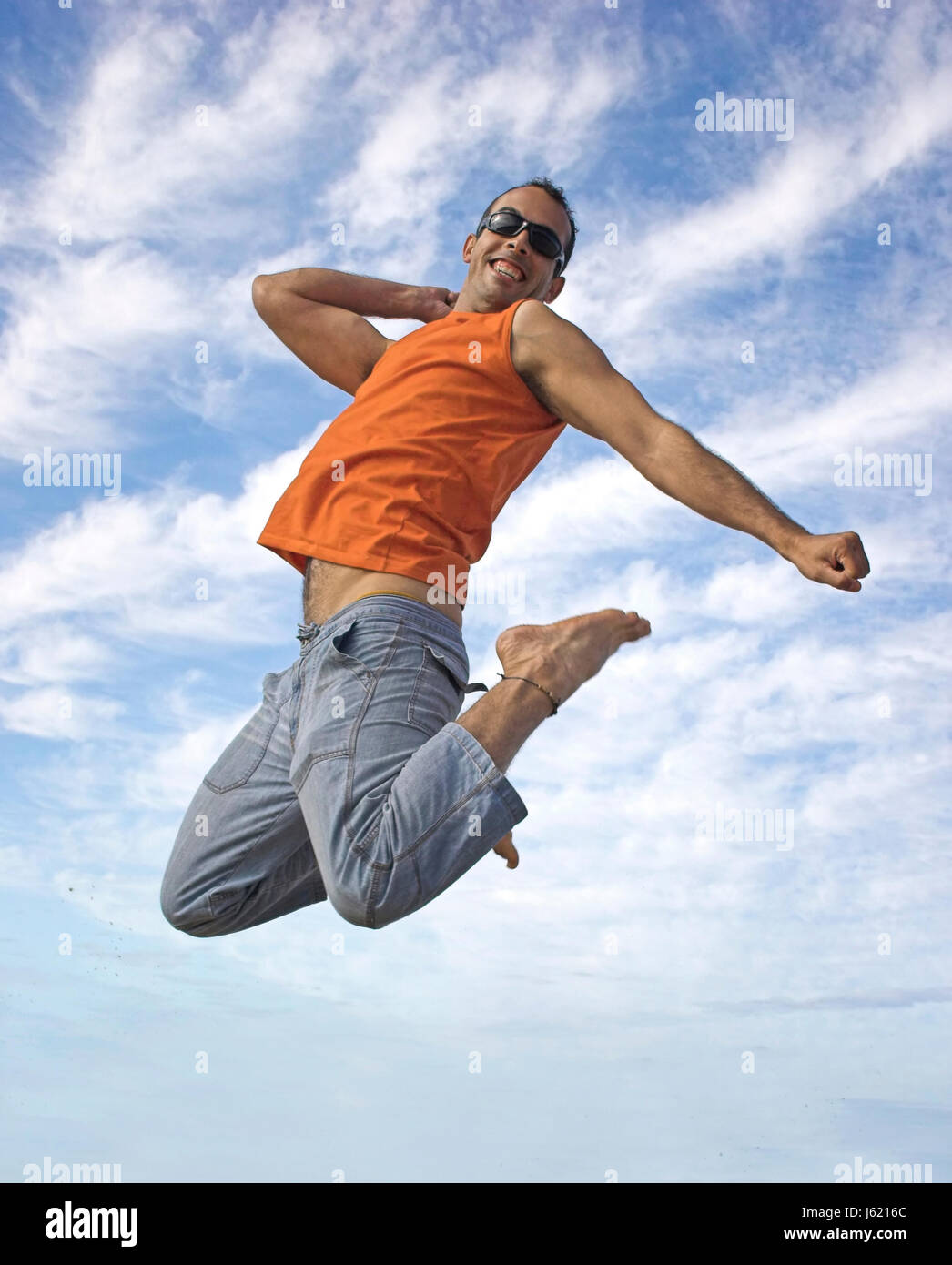 male masculine summer summerly active spring bouncing bounces hop ...