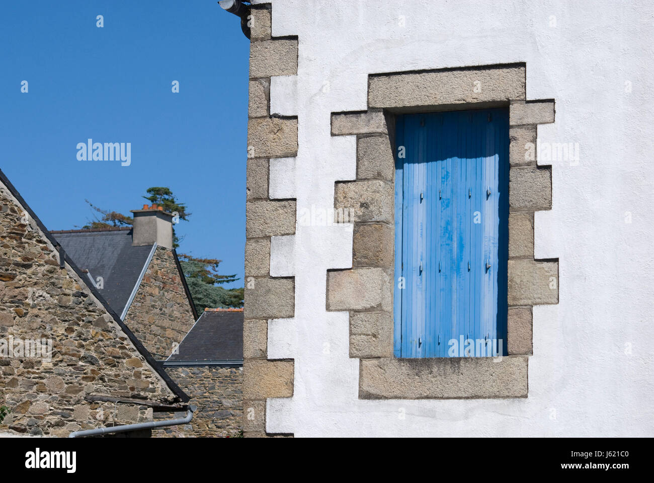 blue house building facade shutters gable shutter natural stone ...
