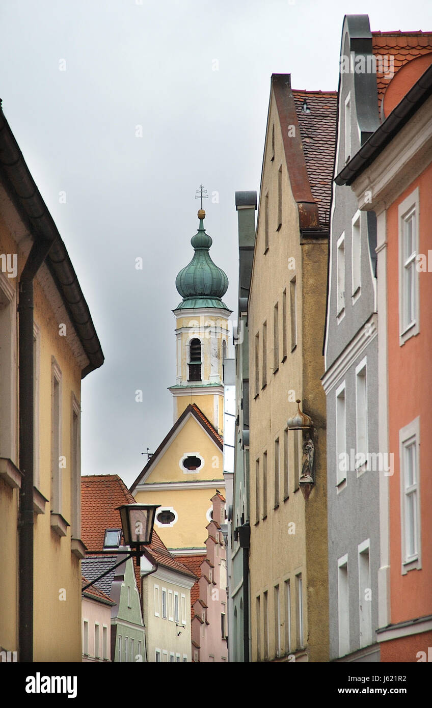 old town bavaria houses church bucolic sights old town bavaria ...