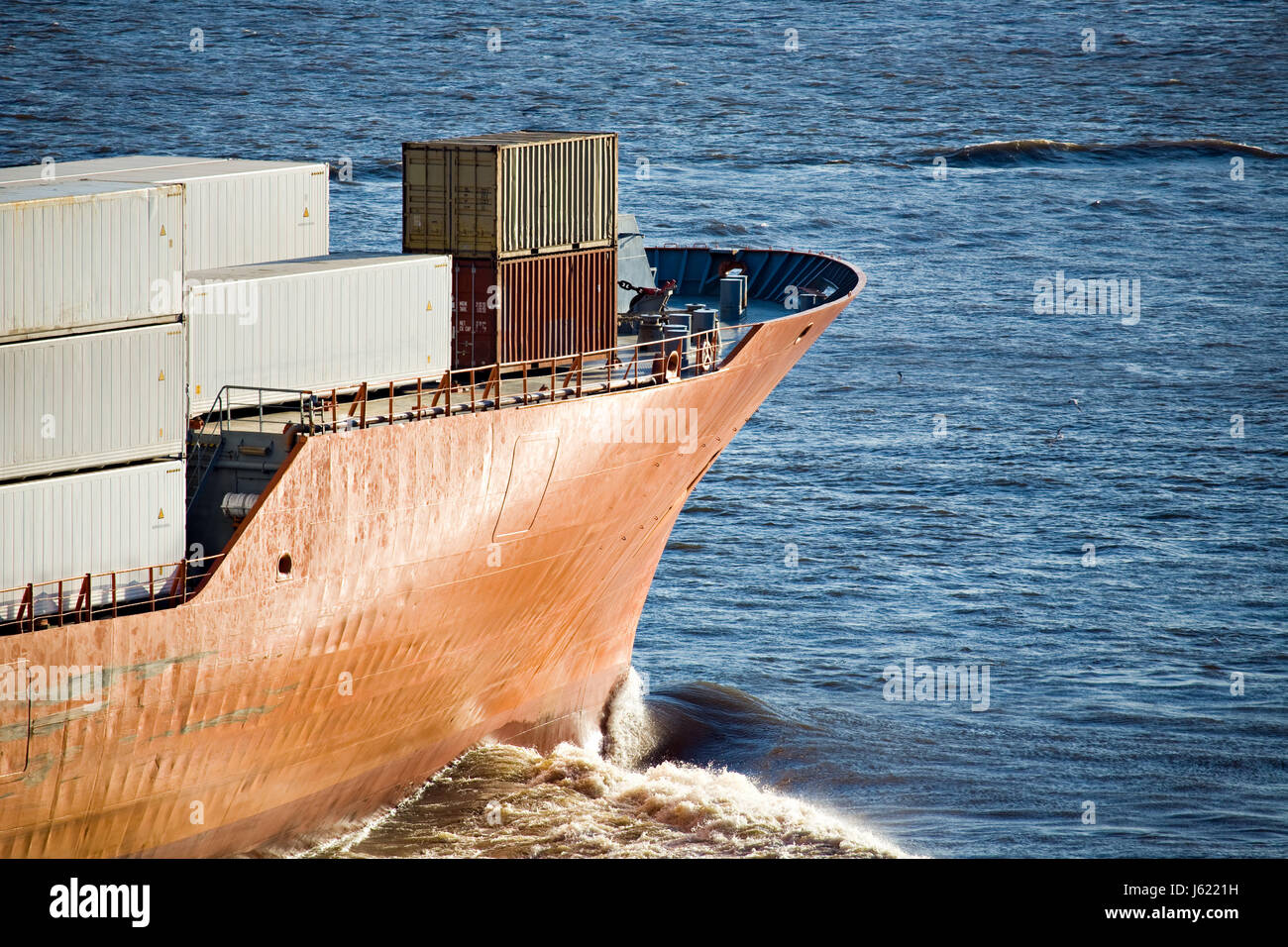 Container ship close up waves hi-res stock photography and images - Alamy