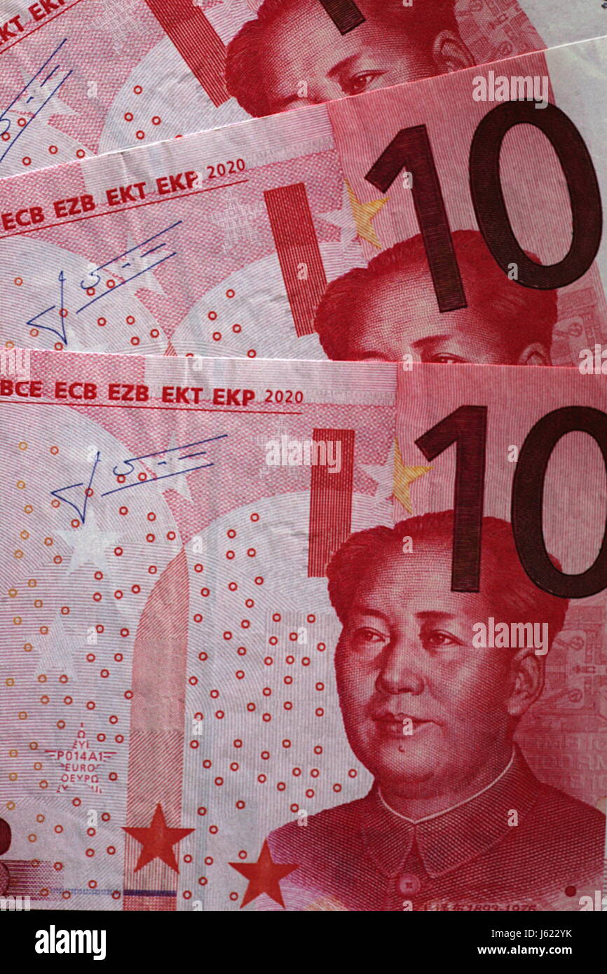 euro currency photo composition bank note red money china graphic asia ...
