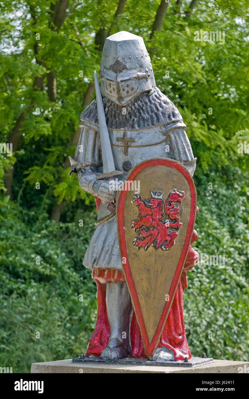 statue plastic synthetic material knight sword arm weapon helmet shield ...