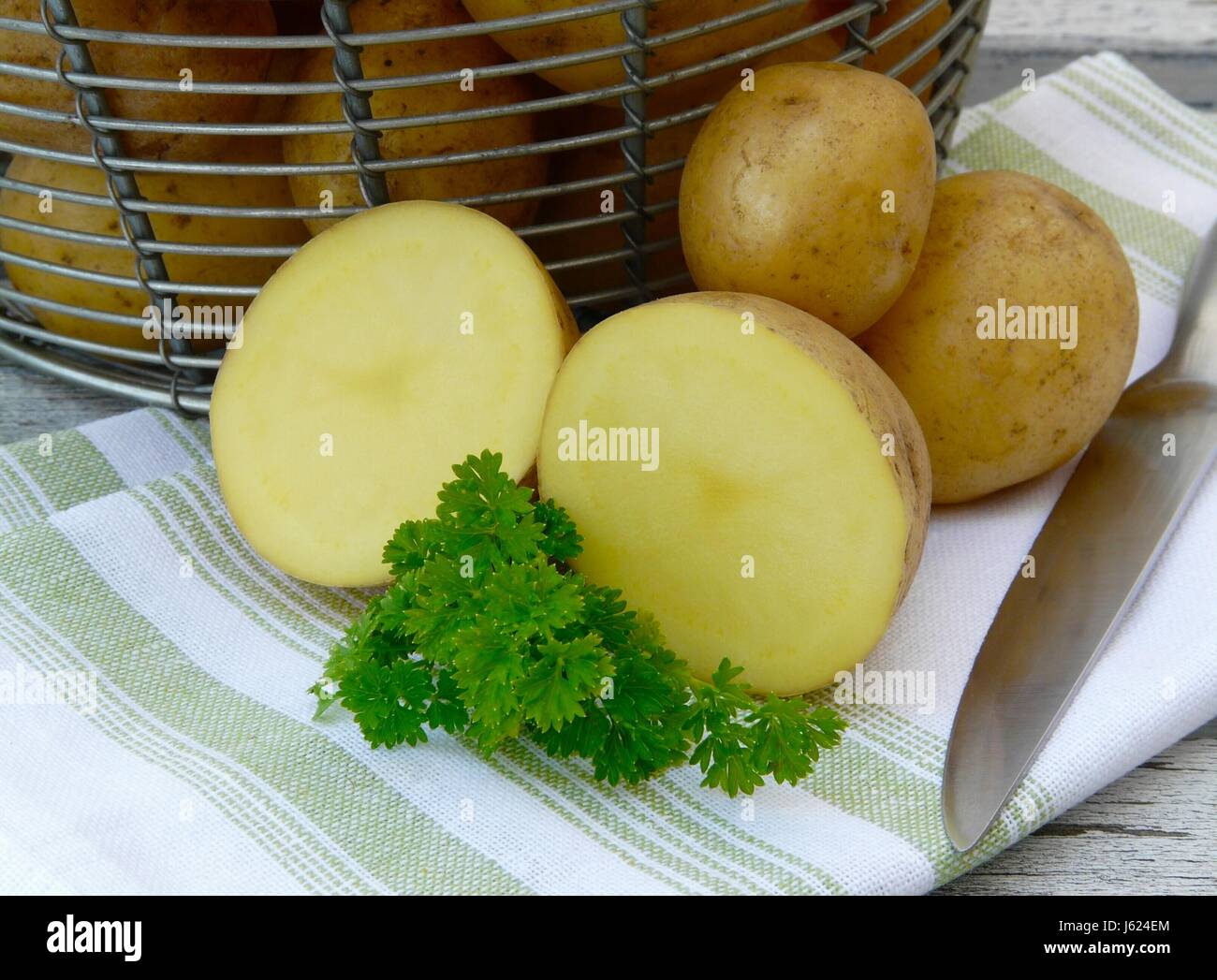 basket vegetable tuber raw parsley potatoes potato arm weapon knive ...