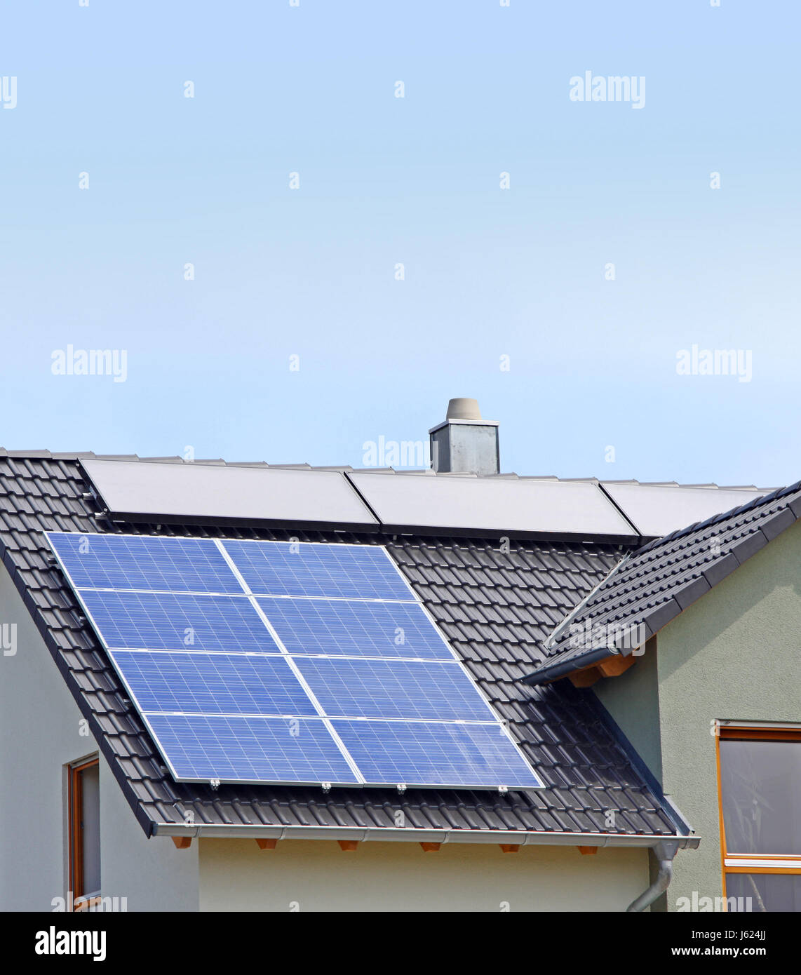 blue house building shine shines bright lucent light serene luminous ...