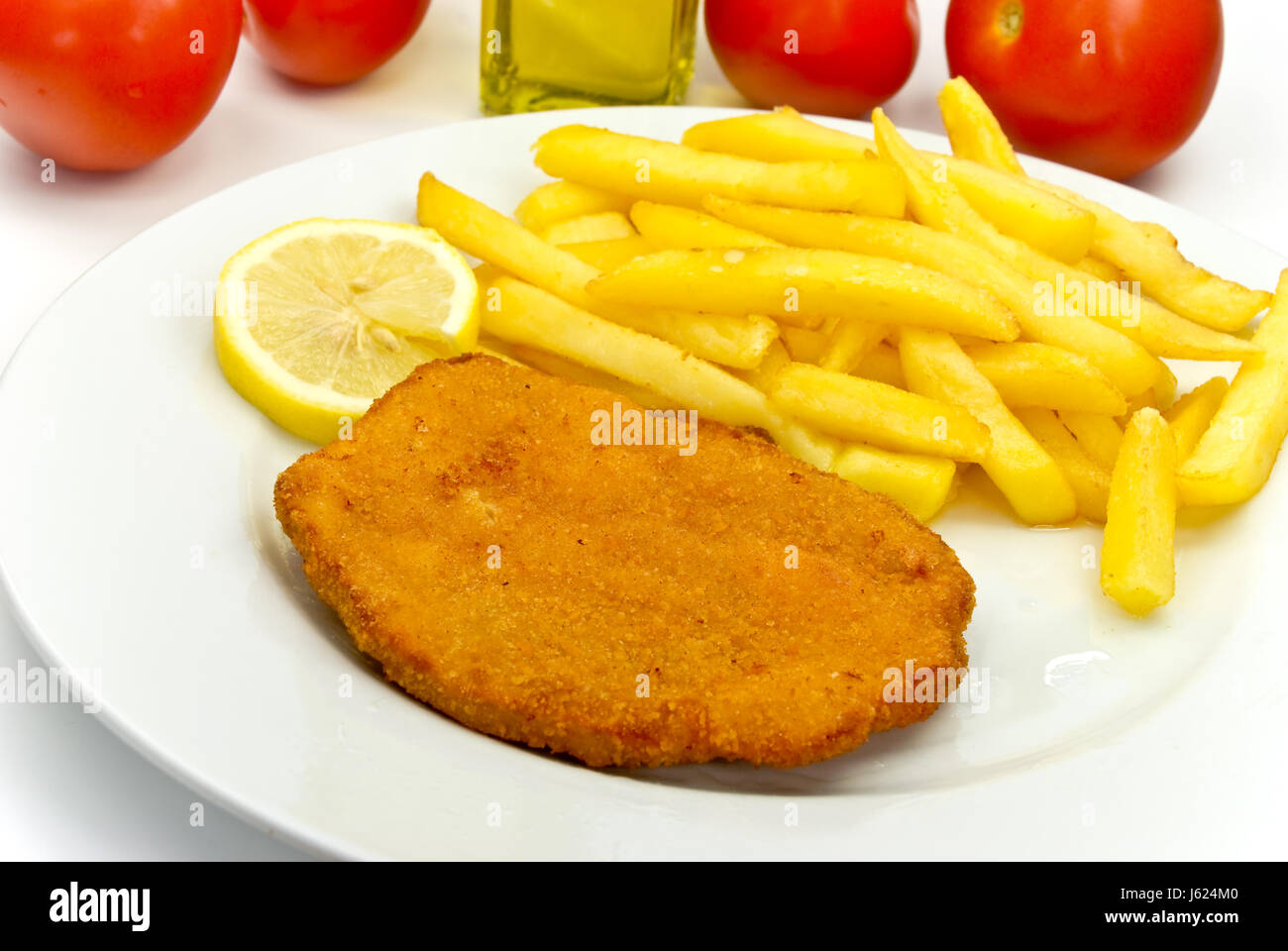 cutlet with french fries Stock Photo - Alamy