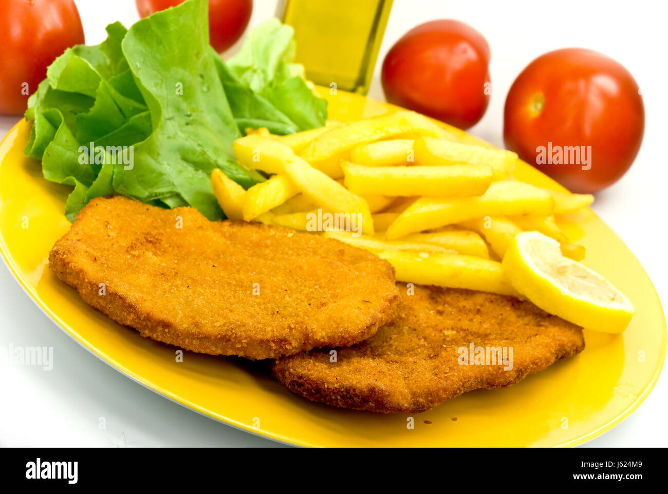 cutlet with french fries Stock Photo - Alamy