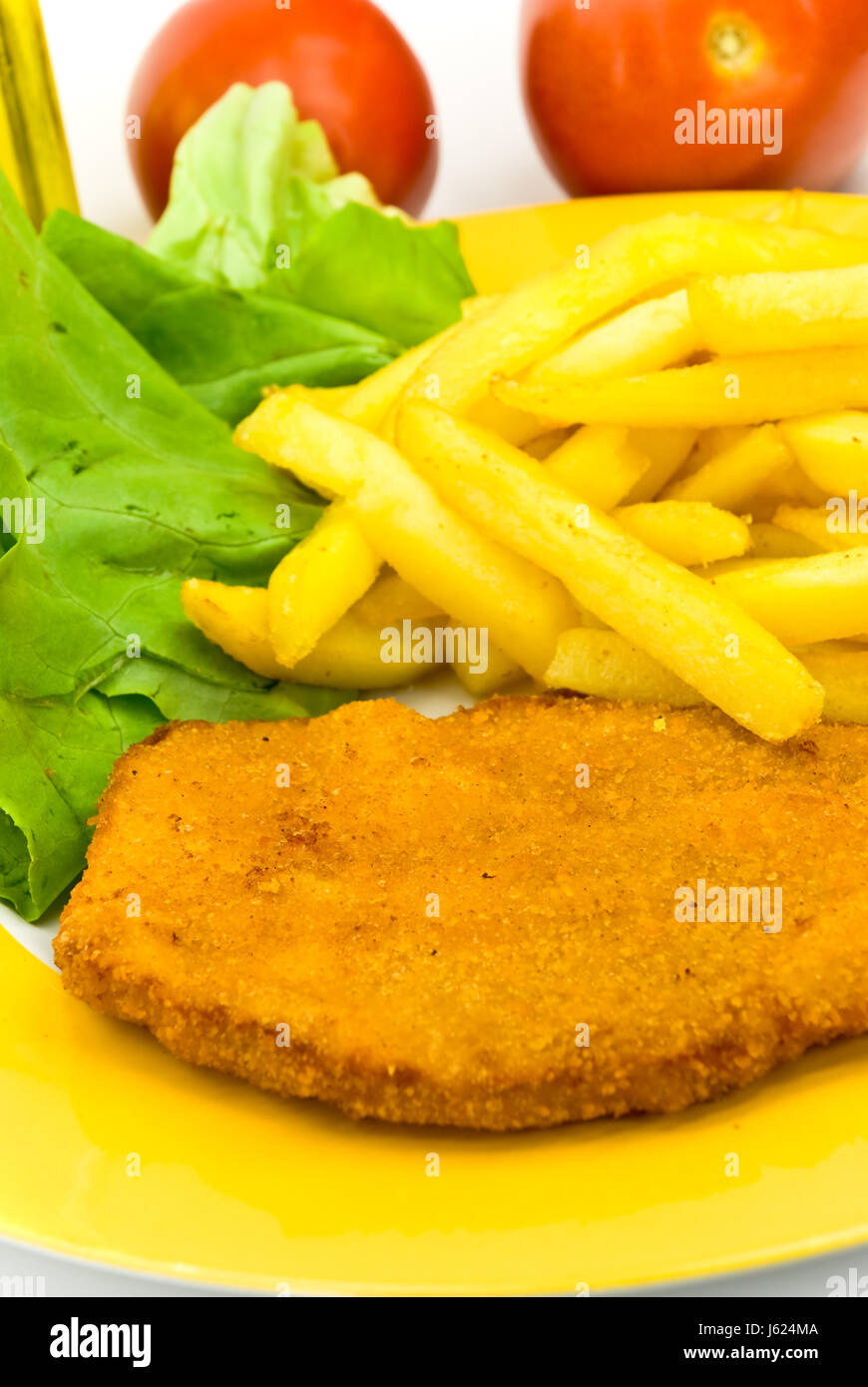 cutlet with french fries Stock Photo - Alamy