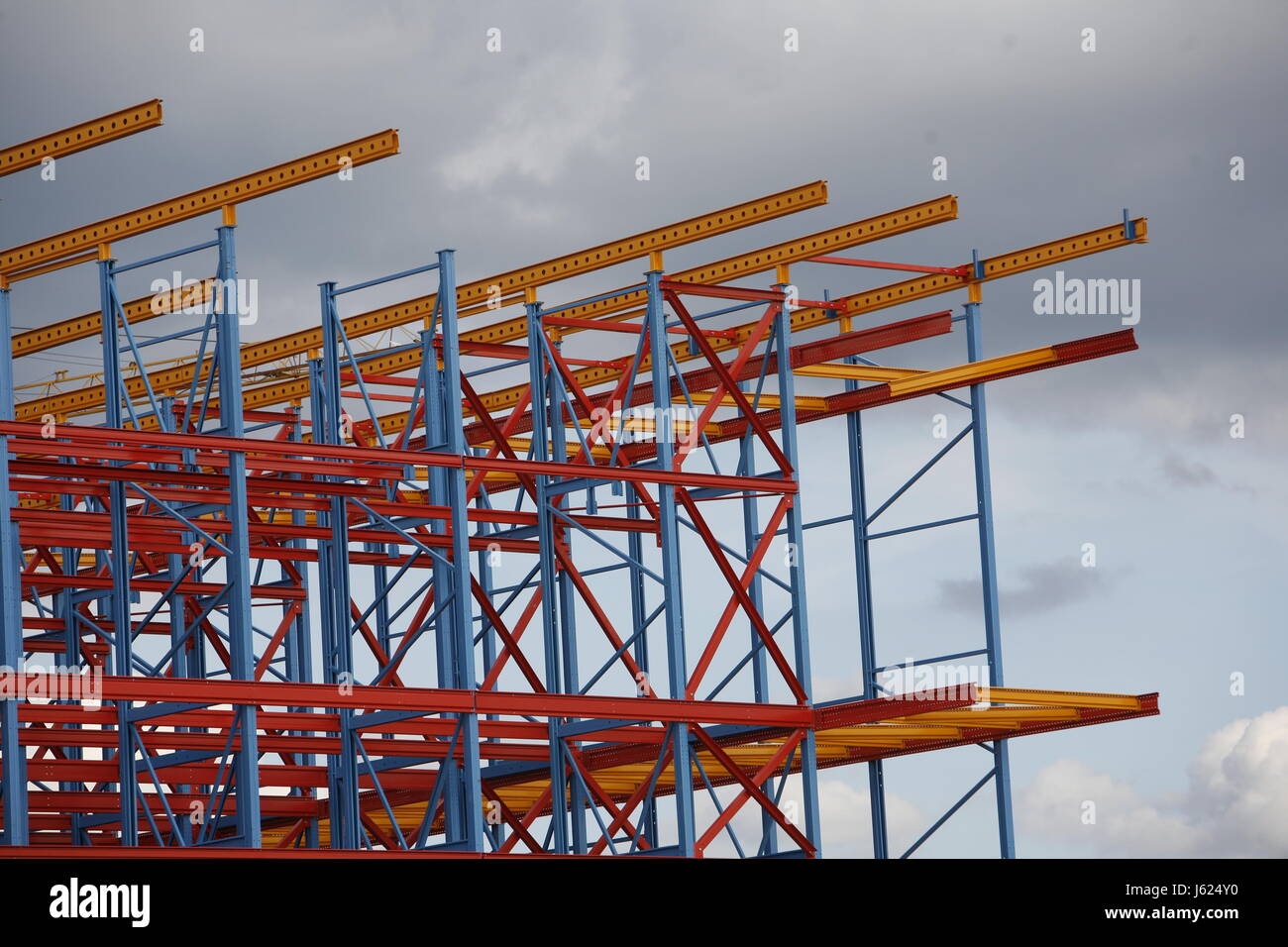 scaffold scaffolding skeleton construction site blue steel scaffold ...