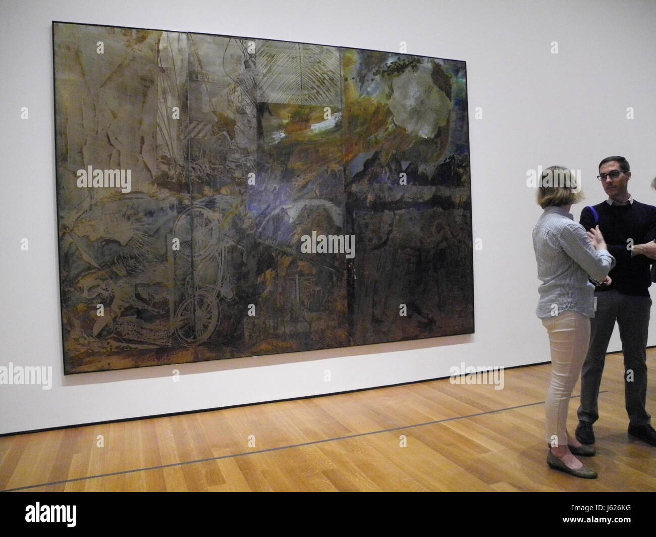 The painting "Bible Bike (Borealis)" by US artist Robert Rauschenberg ...