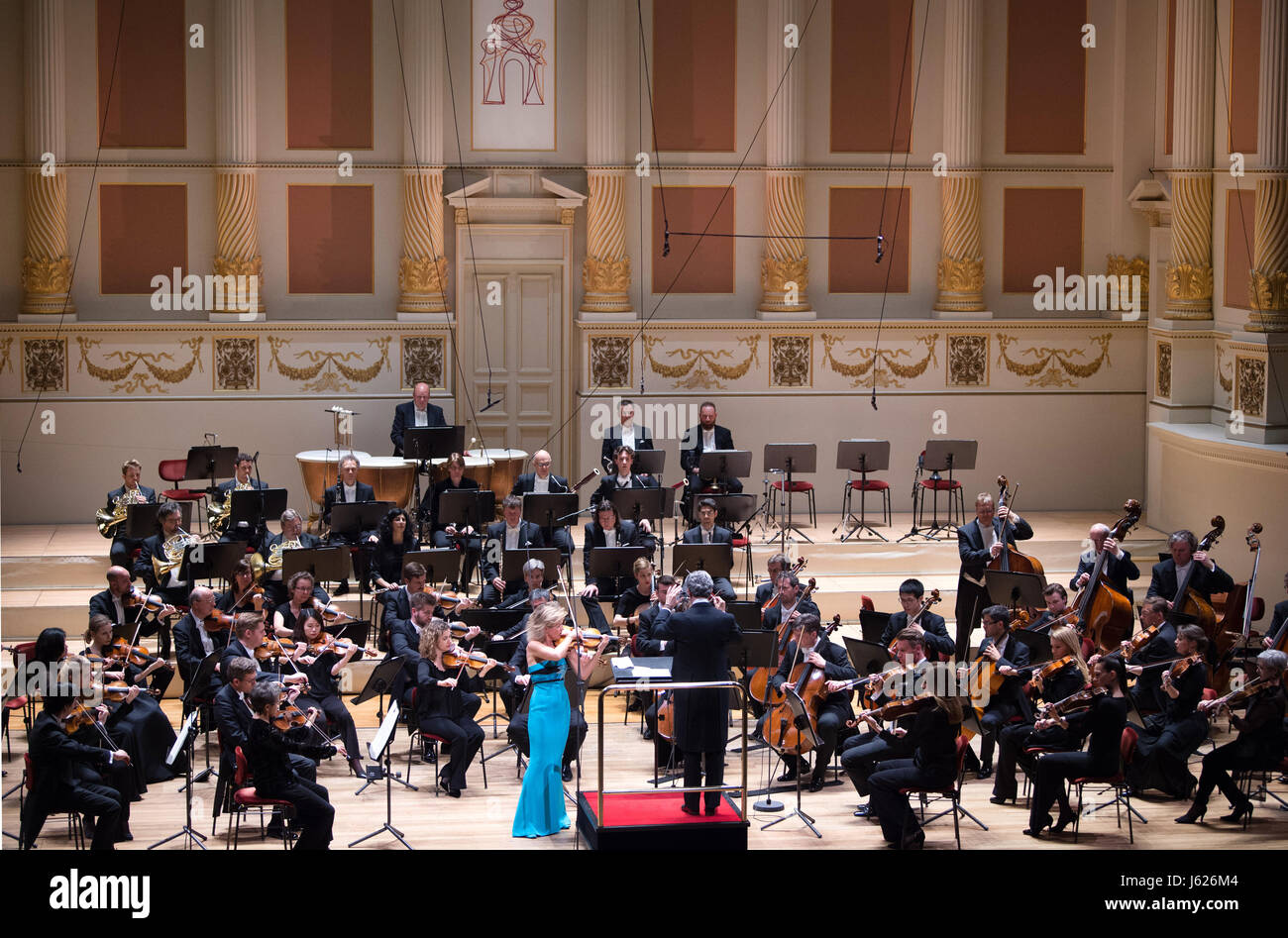 Dresden, Germany. 18th May, 2017. German violinist Anne-Sophie Mutter ...