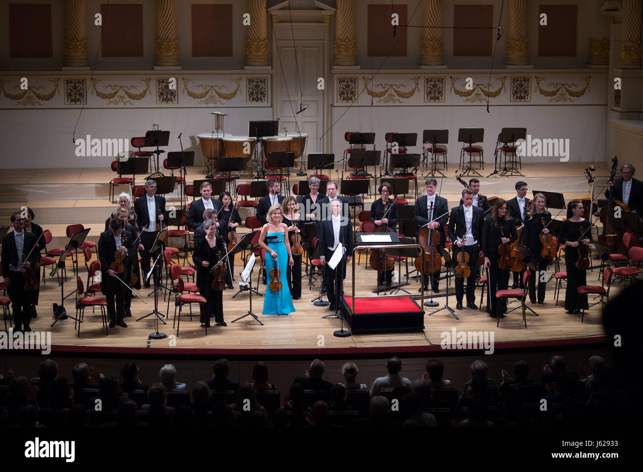 German violinist Anne-Sophie Mutter stands together with the Zurich ...