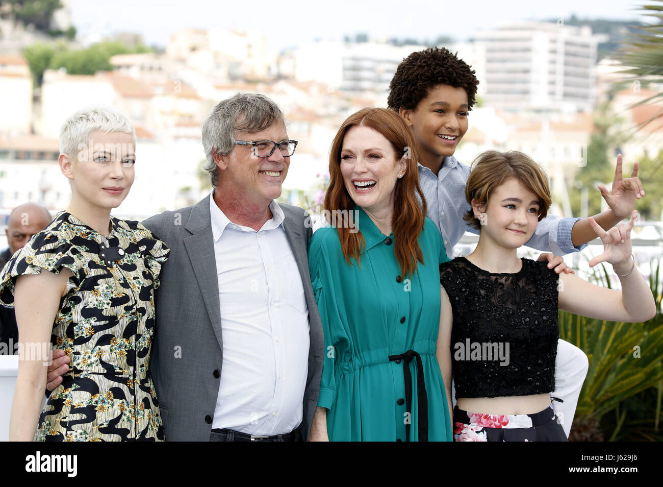 Cannes, Frankreich. 18th May, 2017. Michelle Williams, Todd Haynes, Julianne Moore, Jaden ...