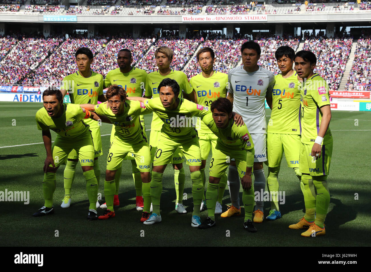 Tokyo, Japan. 30th Apr, 2017. Sanfrecce Hiroshima team group line-up ...