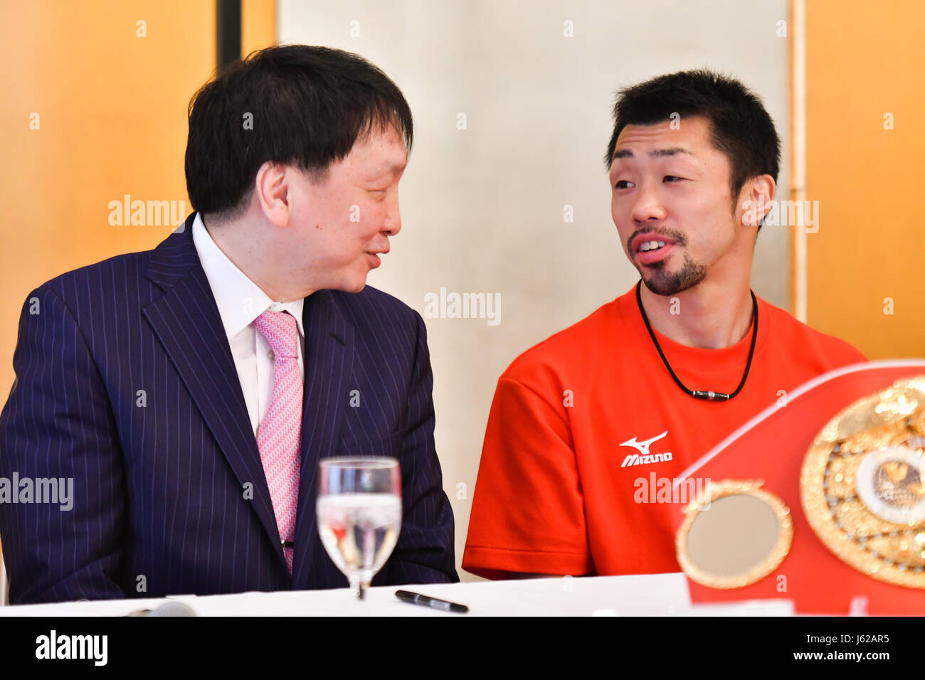 Tokyo, Japan. 19th May, 2017. (L-R) Hideyuki Ohashi, Akira Yaegashi ...