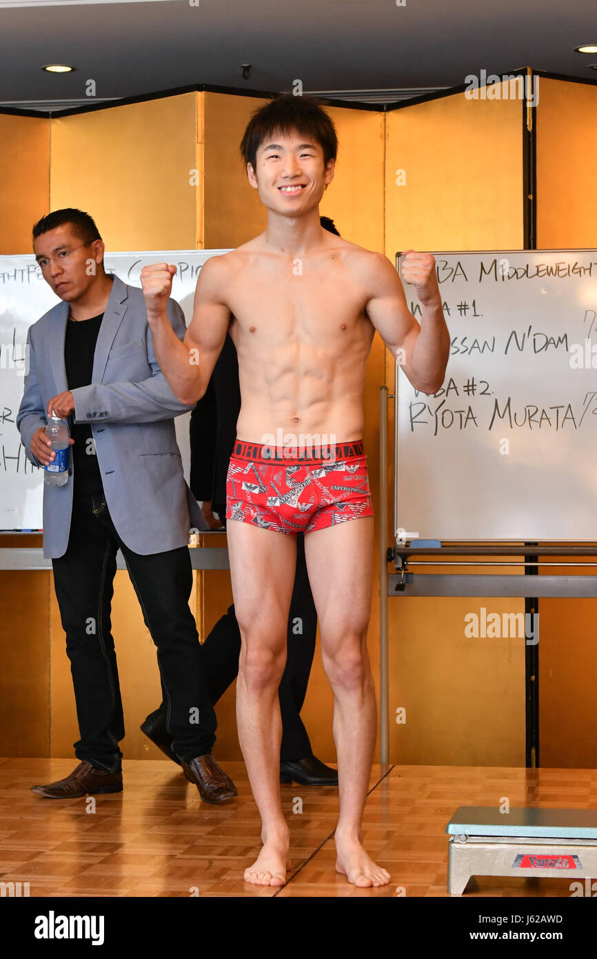 Tokyo, Japan. 19th May, 2017. Ken Shiro Boxing : Ken Shiro of Japan attends the official weigh ...