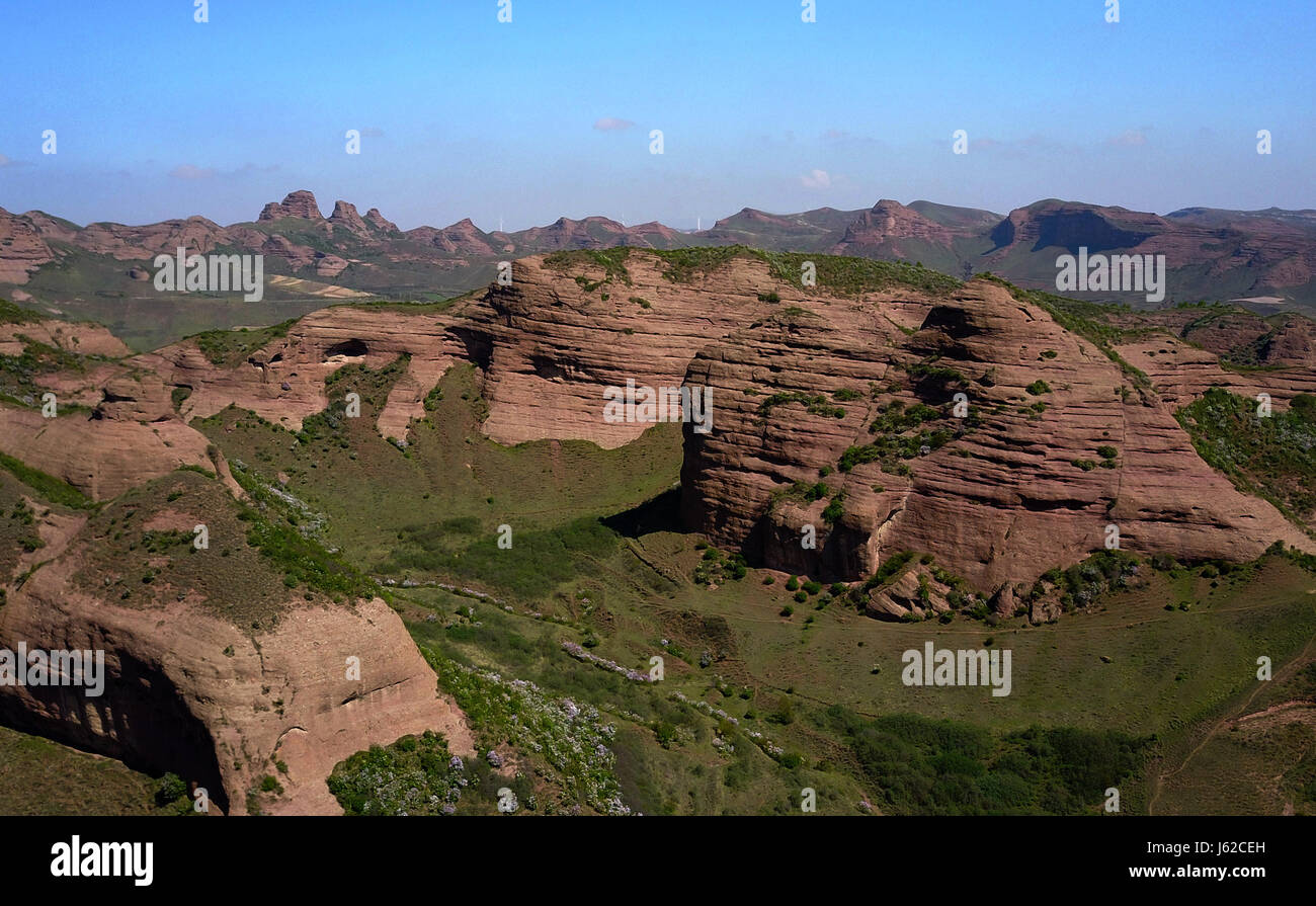 Guyuan. 19th May, 2017. Photo taken on May 19, 2017 shows the scenery ...