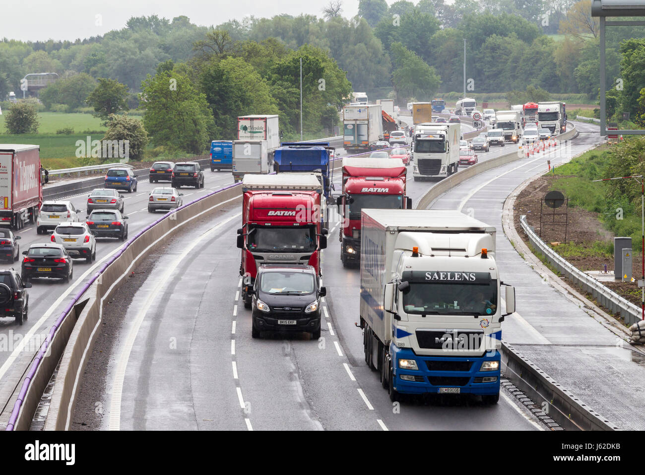 M1 motorway roadworks hi-res stock photography and images - Alamy