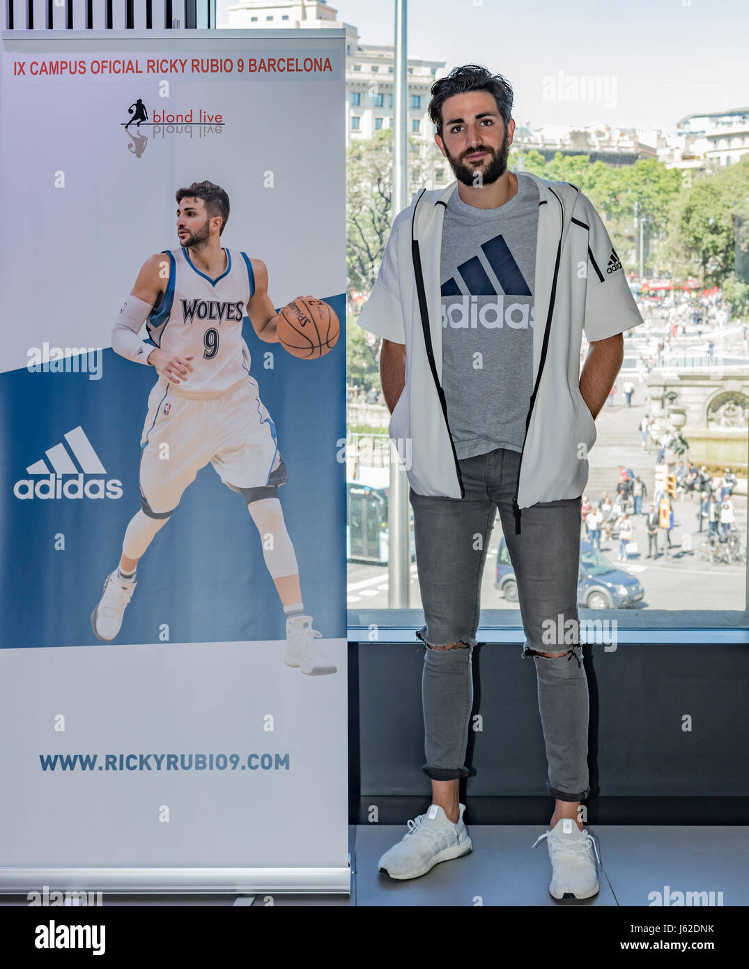 Basketball player Ricky Rubio during the presentation of the " I Campus ...