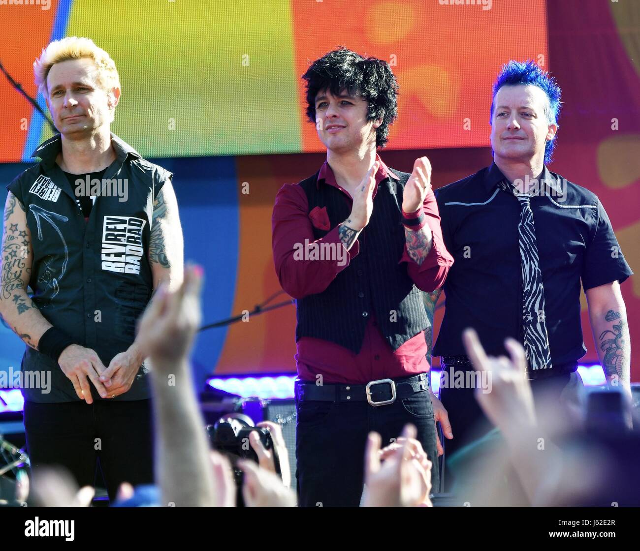 New York, NY, USA. 19th May, 2017. Mike Dint; Billie Jo Armstrong; Tre ...