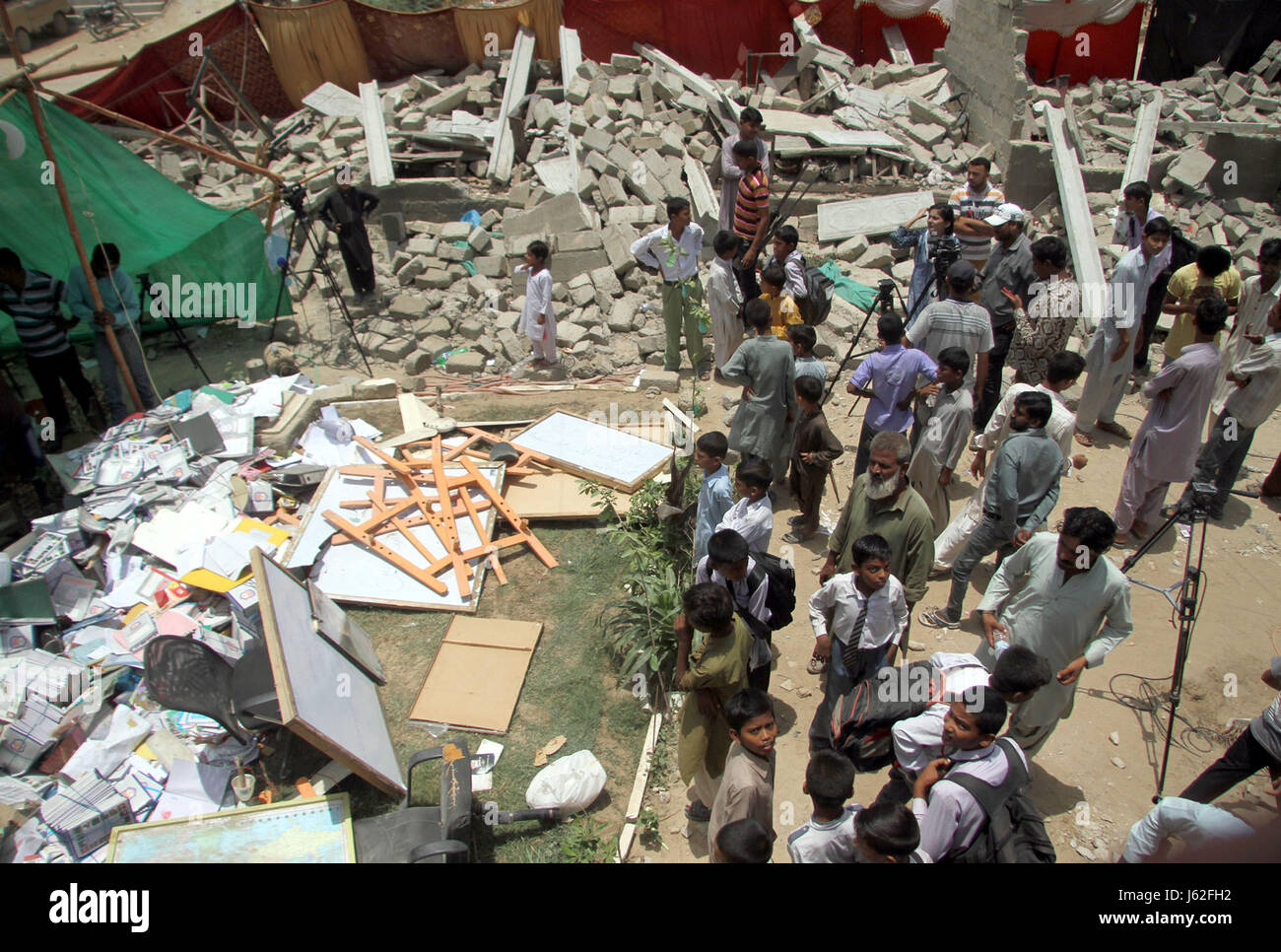 A private primary school has been demolished during anti encroachment ...
