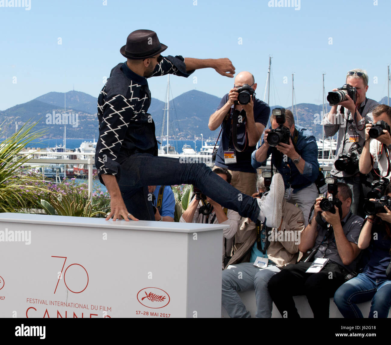 Cannes, France. 19th May, 2017. Photographer and Director JR at the ...