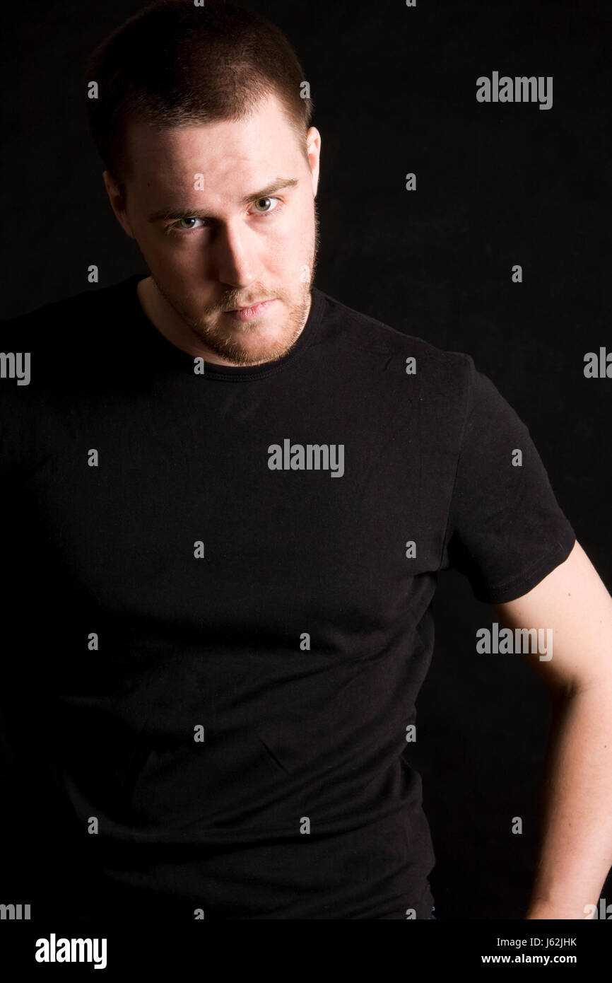 Serious male portrait black and white hi-res stock photography and ...