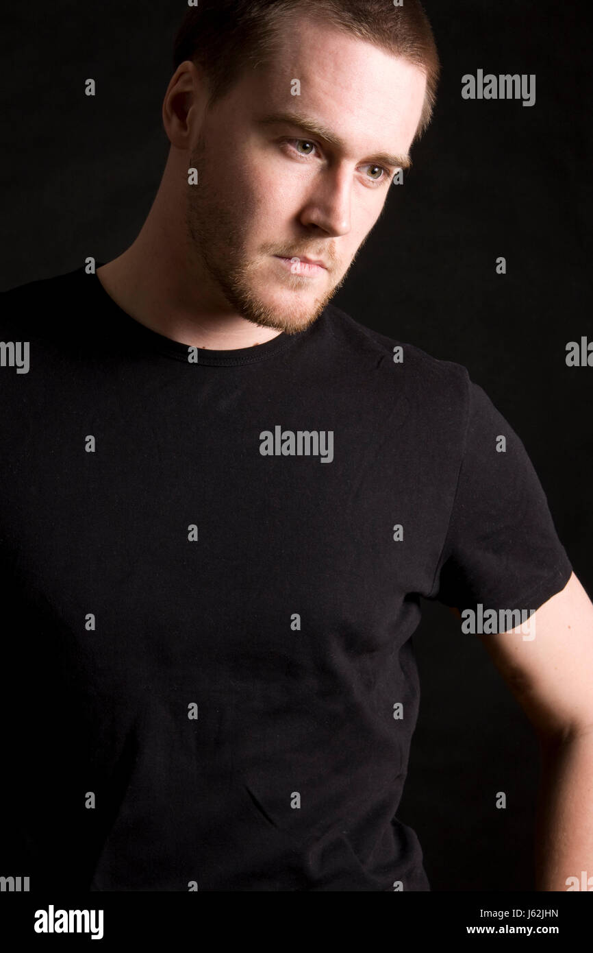 fashion male masculine portrait black swarthy jetblack deep black Stock ...