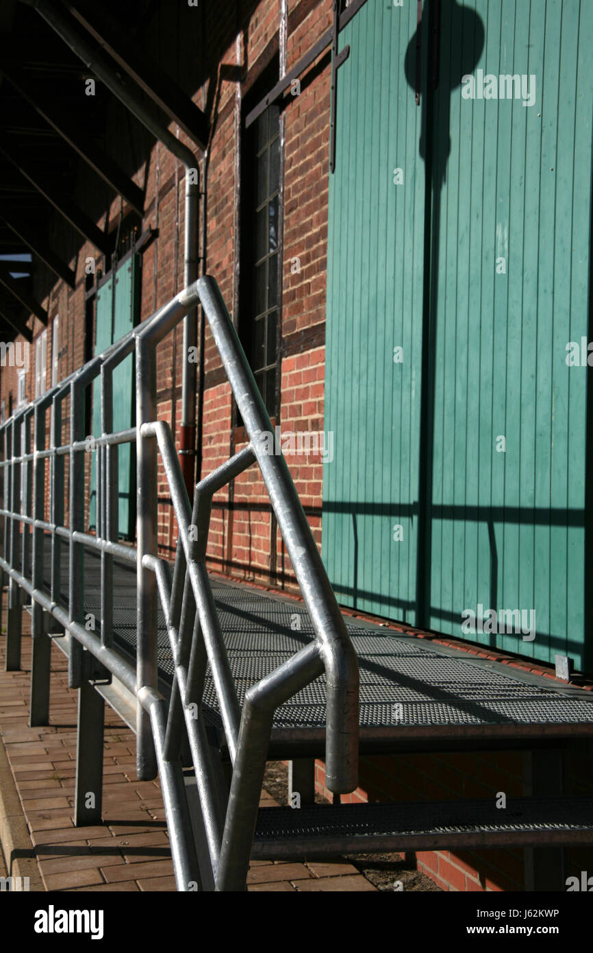 hovel ramp goods depot warehouse gates loading bay loading ramp green ...