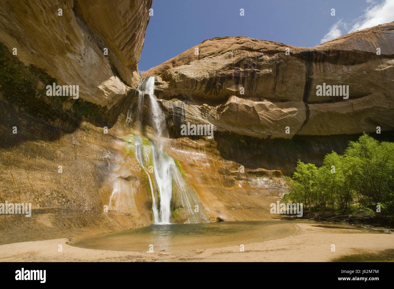 usa waterfall america sandstone water fluent clump of trees usa ...