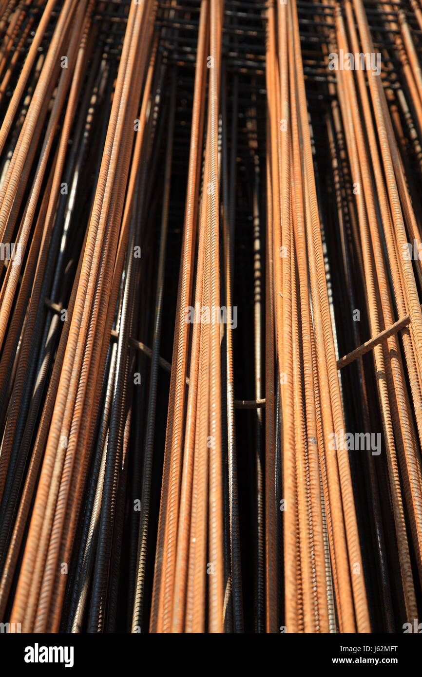 build iron steel rusty armour construction site build firm firmly ...
