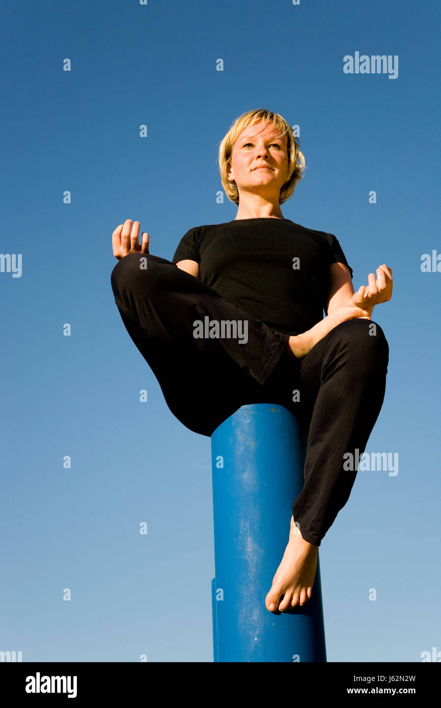woman in lotus position Stock Photo - Alamy