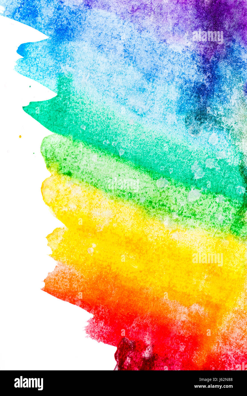 Multicolored color transitions with rainbow-style watercolors ...