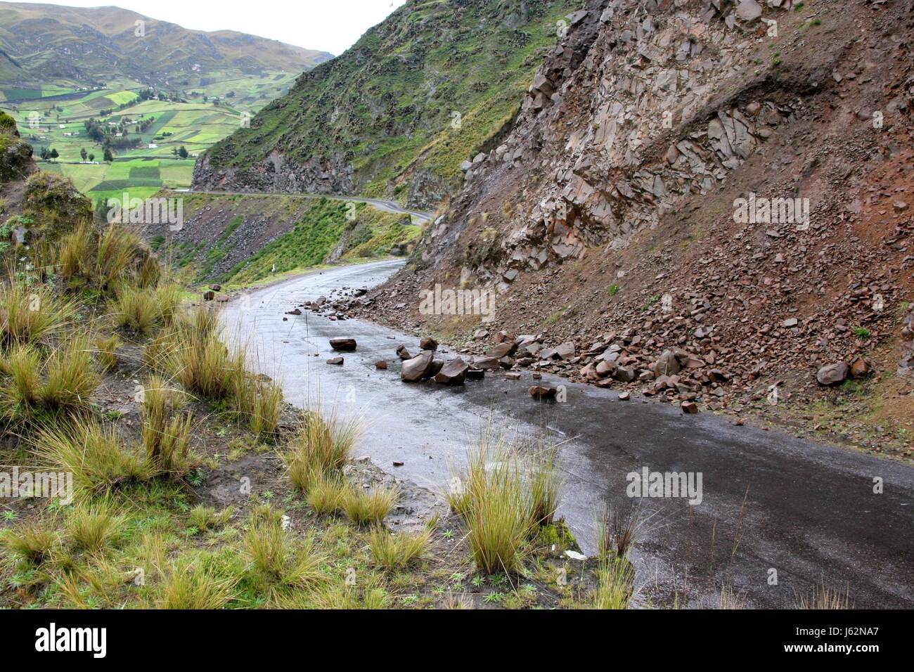 scree avalanche falling rock ecuador street road stones scree highland ...