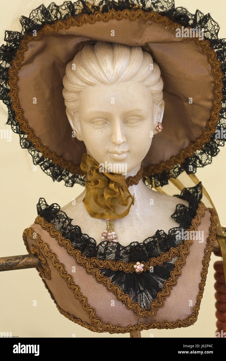 hat baroque headgear bust outfit clothes clothing dress gown fair hat ...