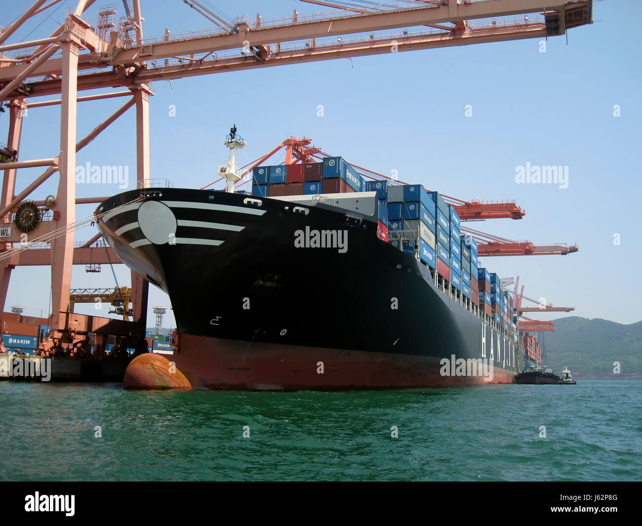 asia container ship harbor harbours korea cargo ship container ...