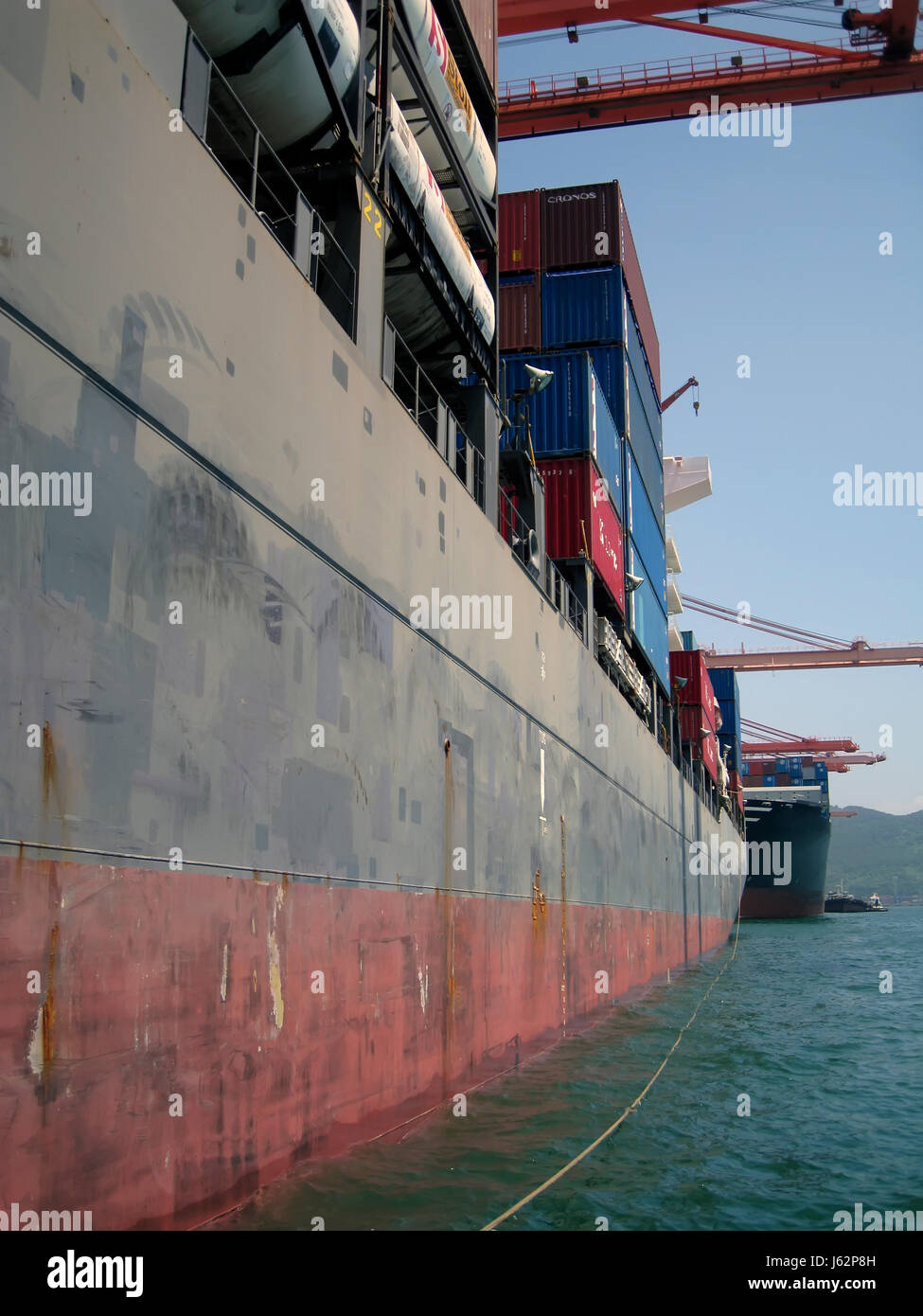 asia container ship harbor harbours korea cargo ship container ...