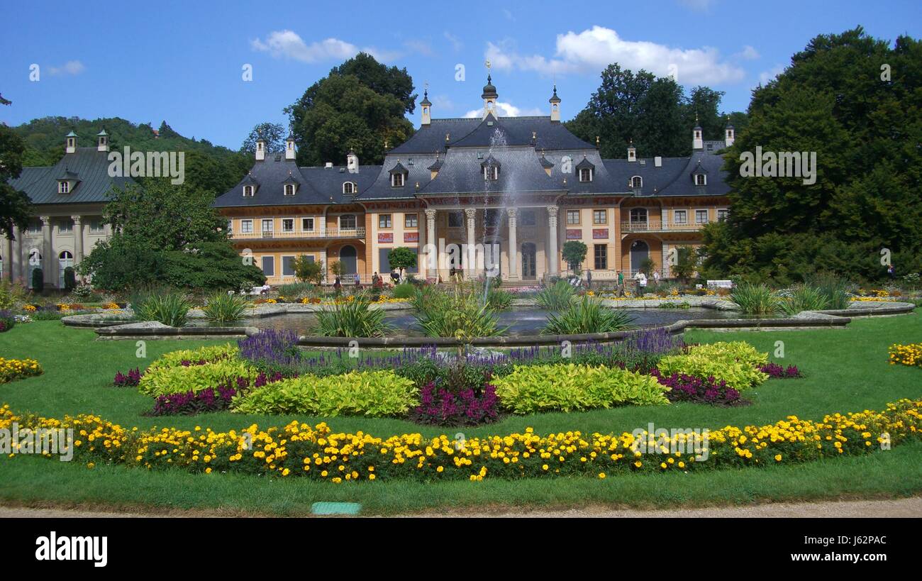 park garden gardens flower flowers plant fountain Dresden pillnitz ...