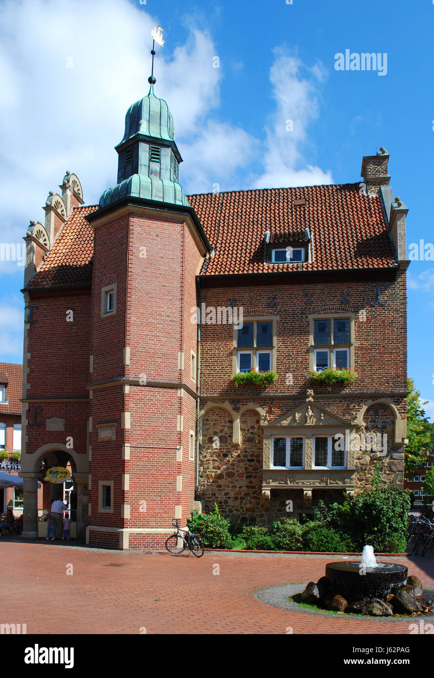 tower window porthole dormer window pane town hall fountain style of ...
