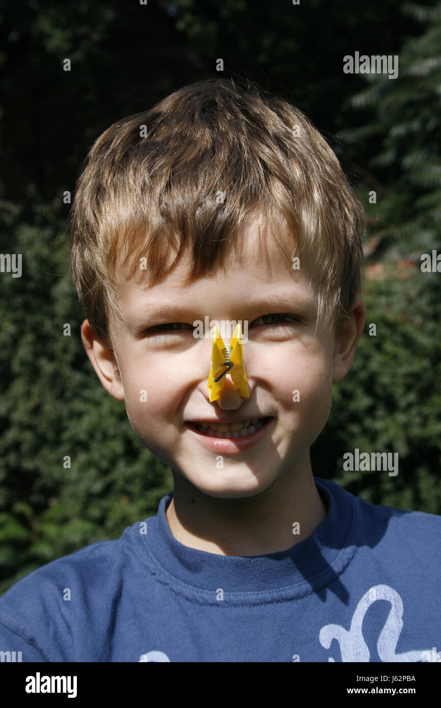 face human human being peg young younger child head laugh laughs ...