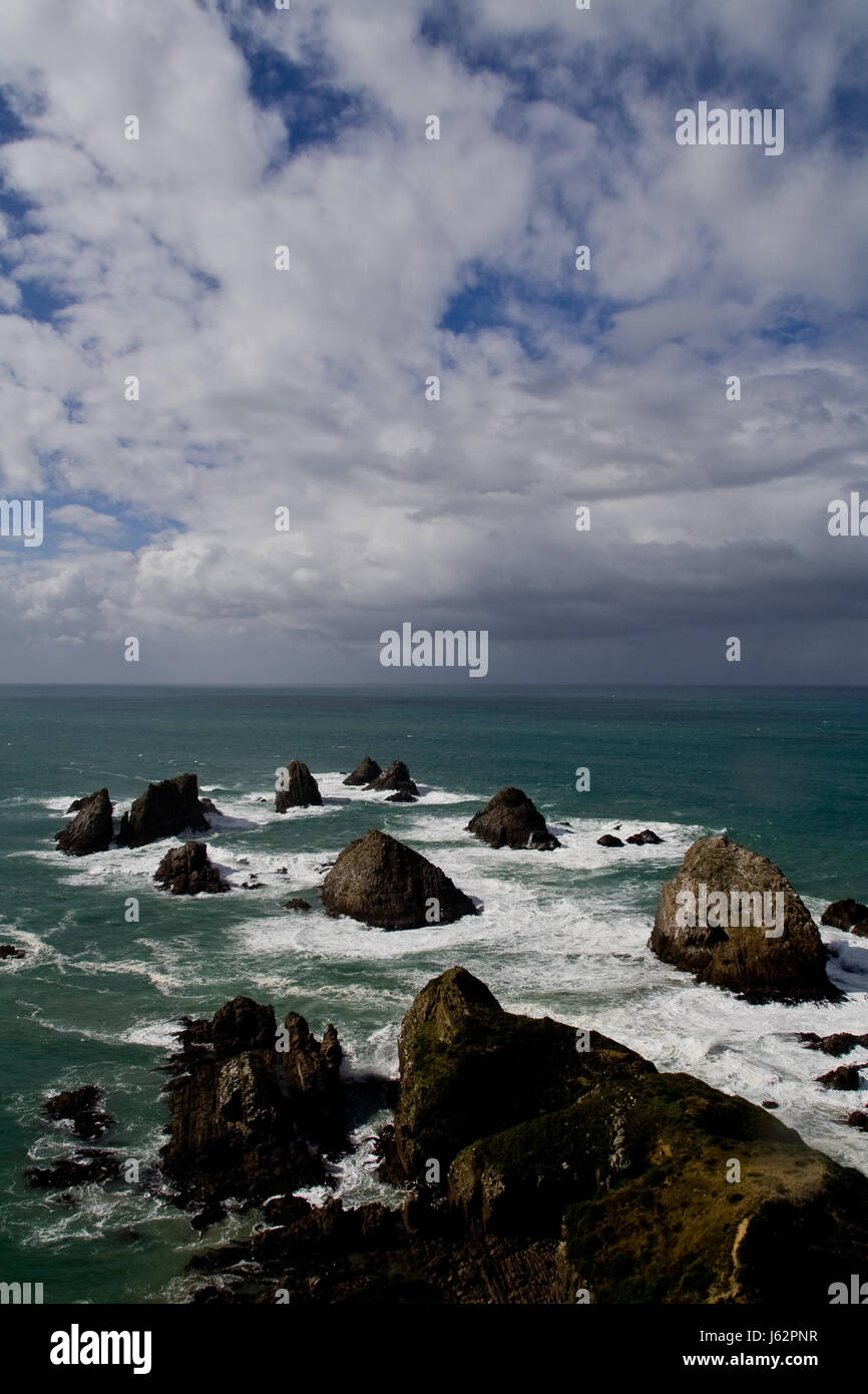 new zealand rocks salt water sea ocean water nature blue motion ...