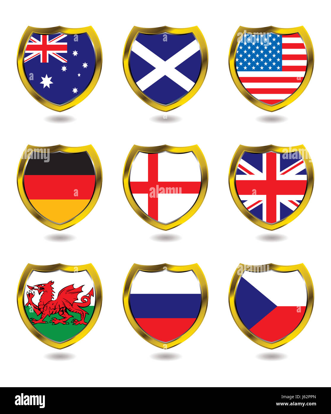 america flag country nation icon nationality shield logo blue cross ...